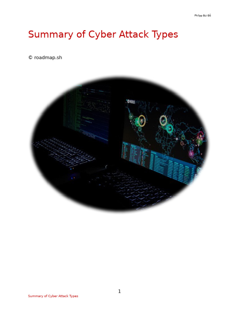 Summary of Cyber Attack Types | PDF | Denial Of Service Attack | Computer Security
