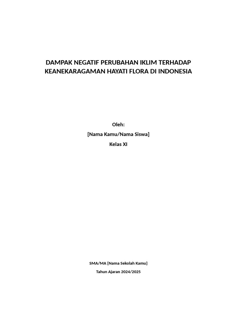 Contoh Karya Ilmiah | PDF