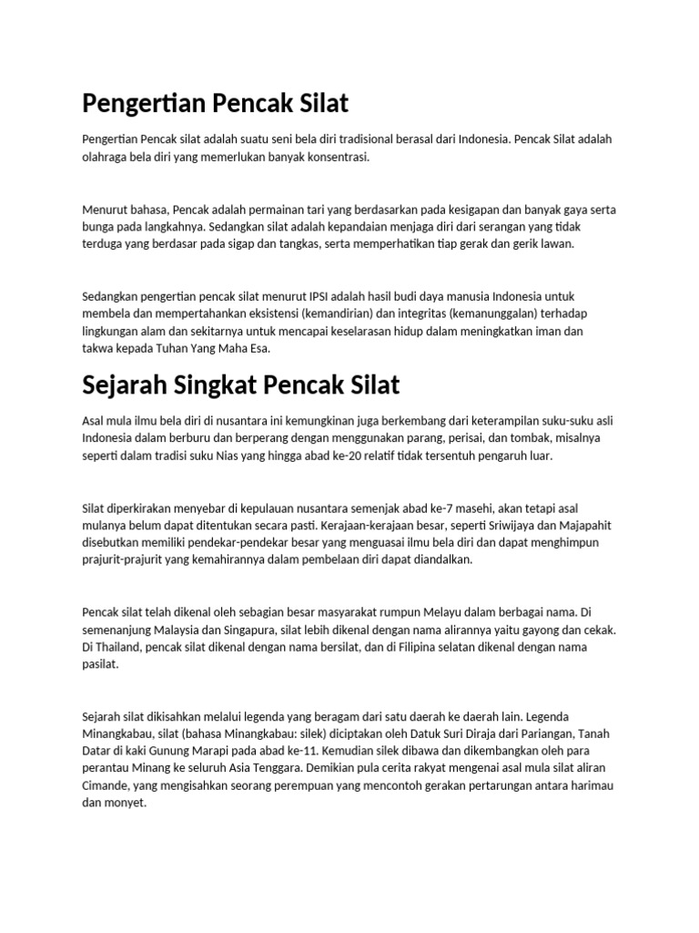 Pencak Silat | PDF
