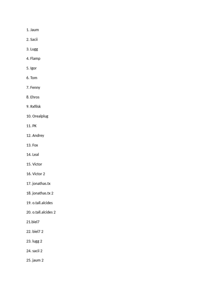 Lista de Nomes Pre Save Sorteio | PDF