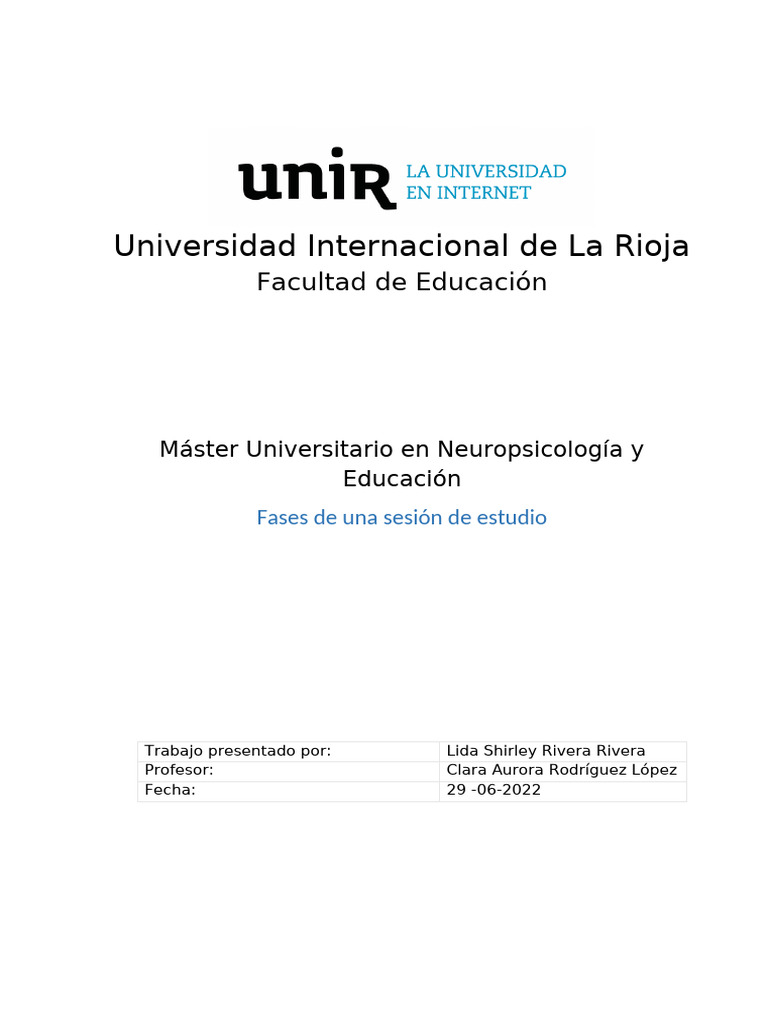 Fases y Métodos de Estudio Efectivos | PDF | Memoria | Salón de clases