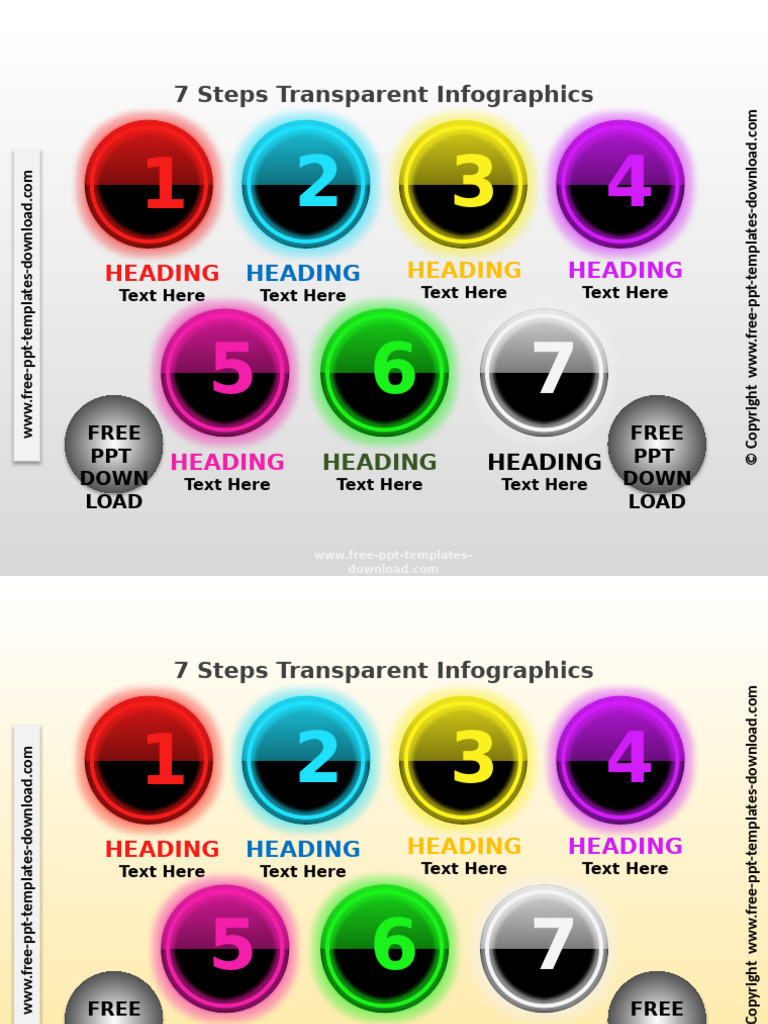 7 Steps Transparent Infographics - STD | PDF