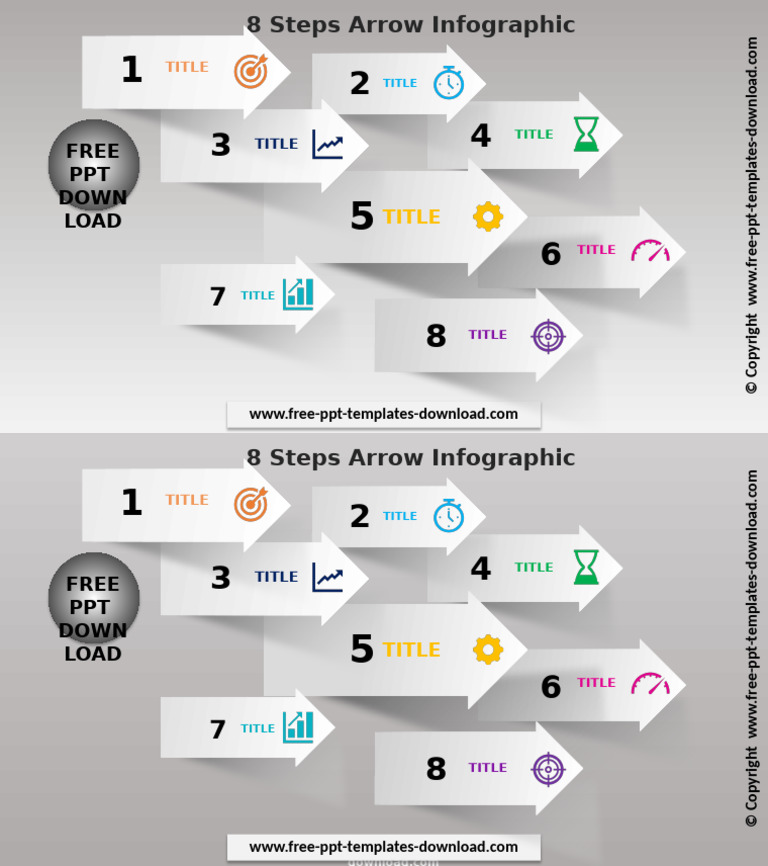 8 Steps Arrow Infographic | PDF