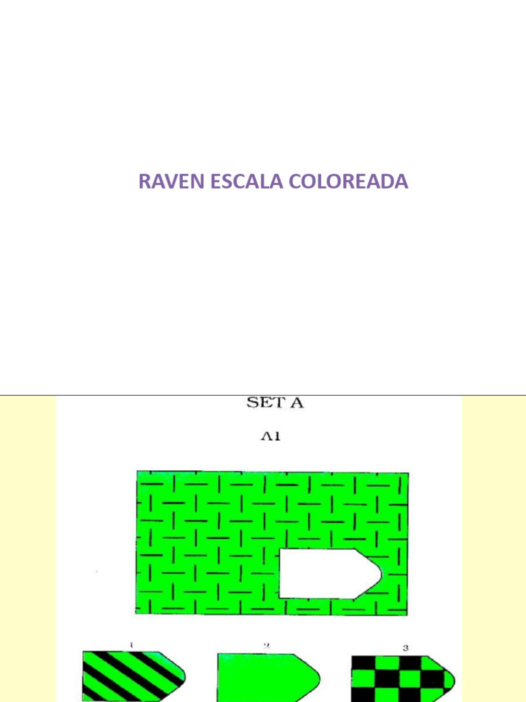 Test de Raven Escala COLOREADA | PDF