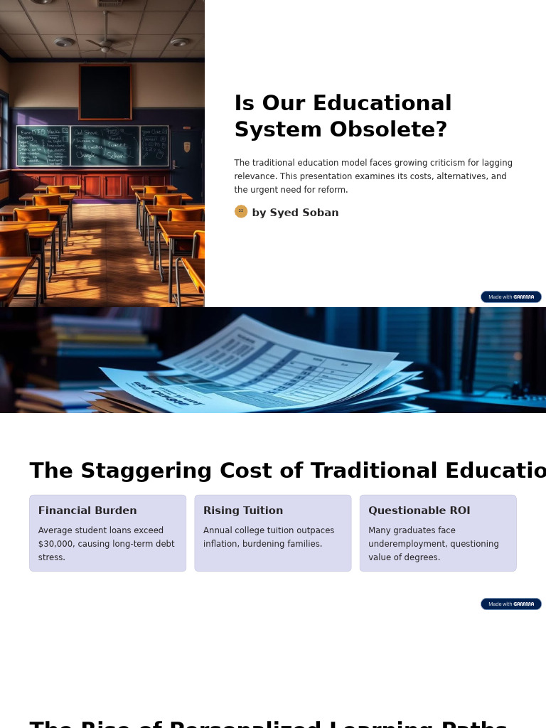 Is Our Educational System Obsolete | PDF | Learning | Cognition