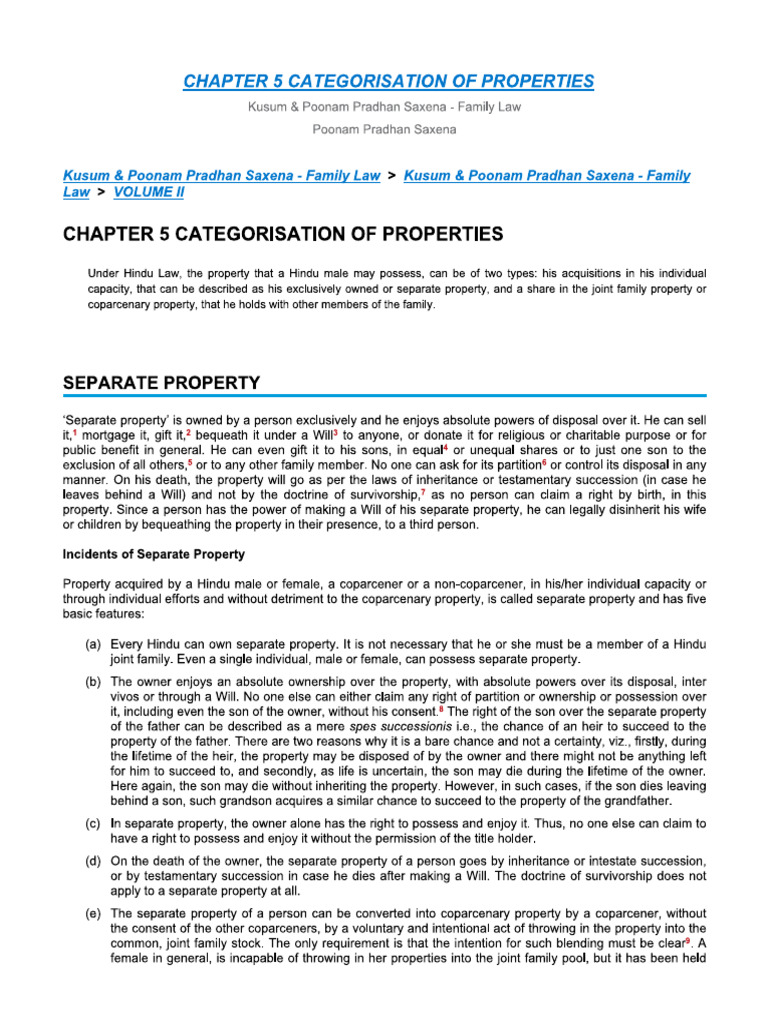 Categorisation of Properties | PDF