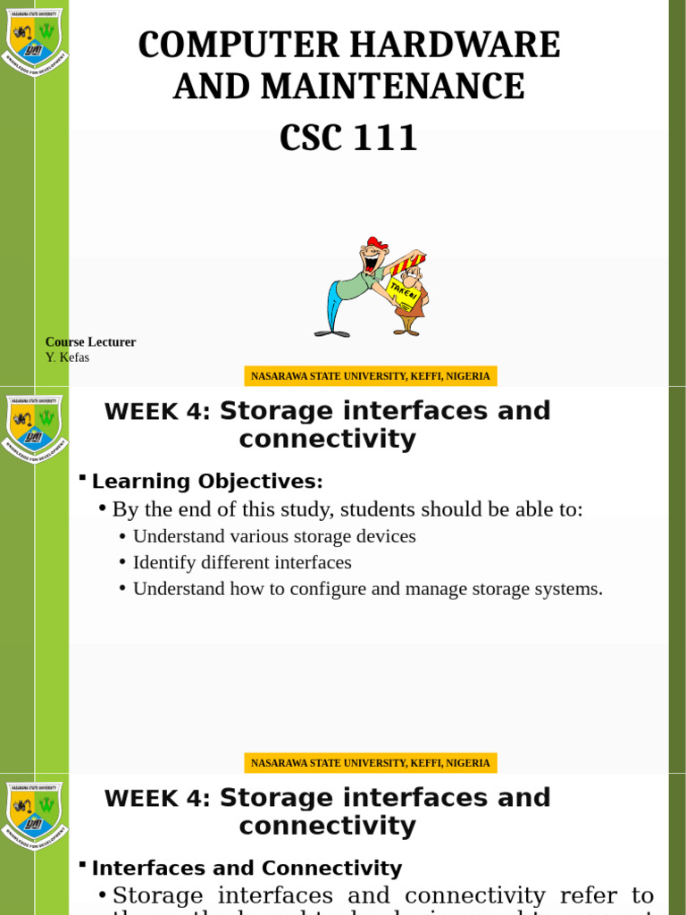 CSC 112 Computer Hardware Week 4 To 6 | PDF | Computer Network | Network Interface Controller