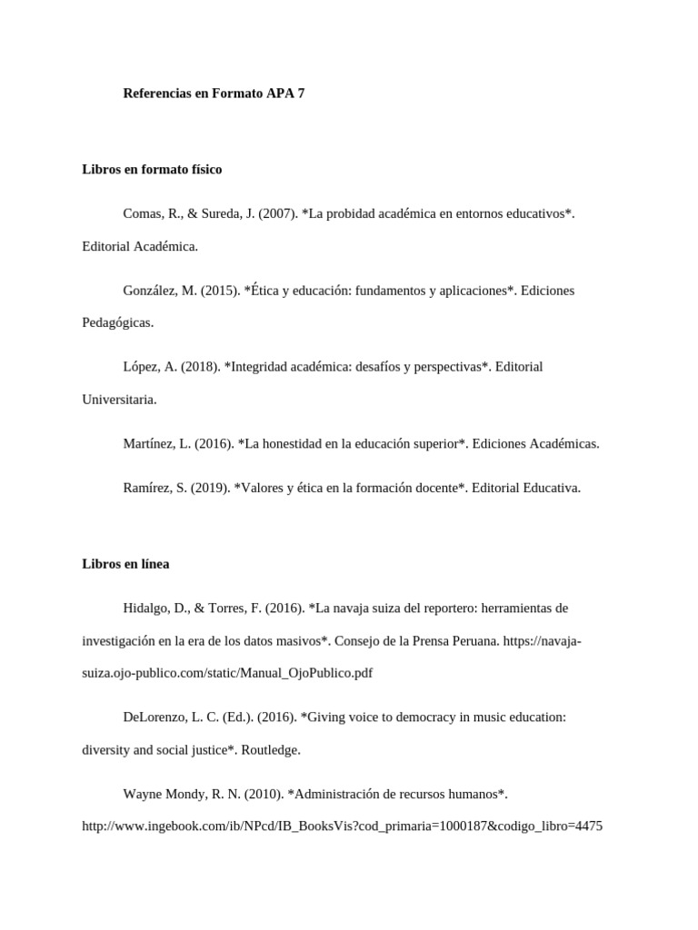 Referencias APA7 Completas | PDF