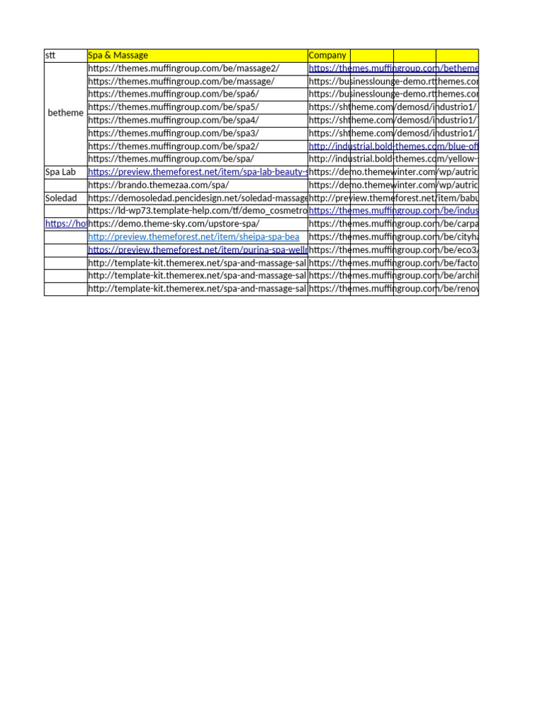 Web Theme List | PDF