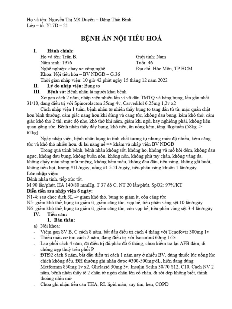TH - Xơ Gan Y6 | PDF