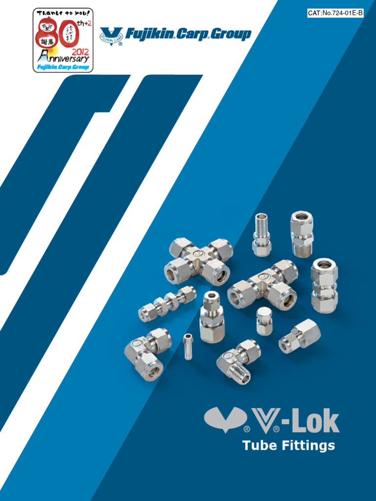 724-01 (V-Series) V-Lok Tube Fittings | PDF | Pipe (Fluid Conveyance) | Mechanical Engineering