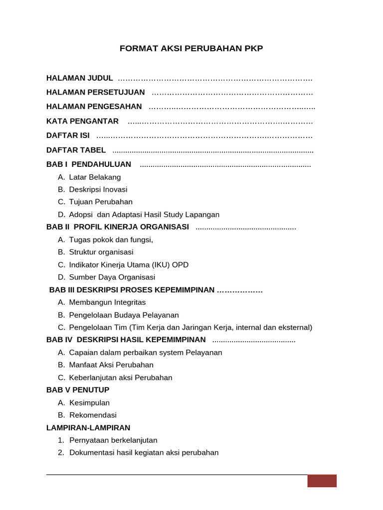 Contoh Laporan Aksi Perubahan PKP | PDF