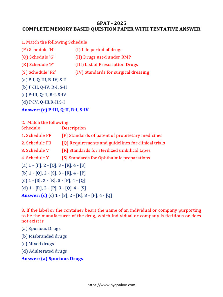 Gpat Question Paper 2025 | PDF | Anemia | Viscosity