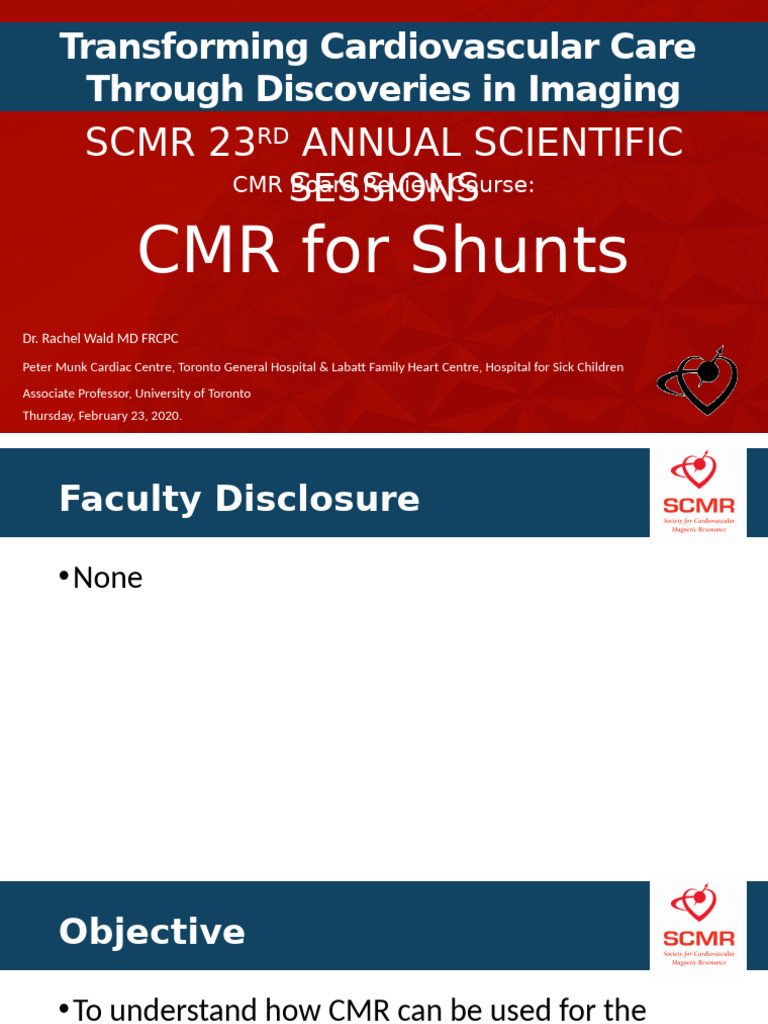 CMR Insights on Cardiac Shunts Management | PDF | Heart | Internal Medicine