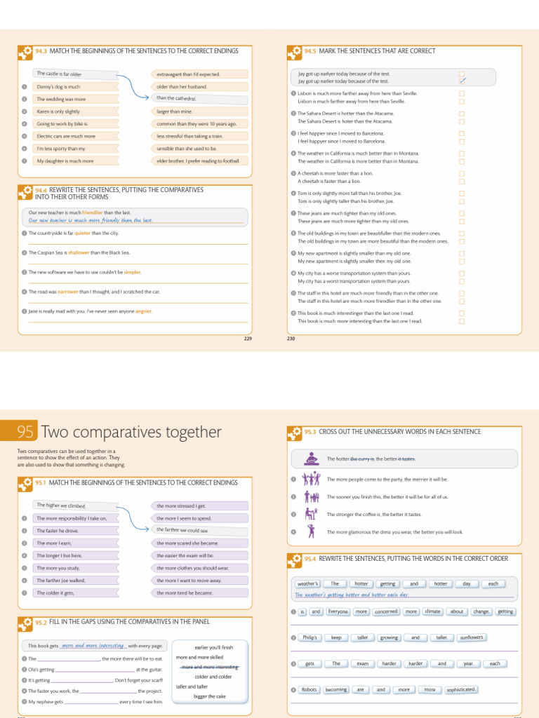 As...As Comparisons Exercises | PDF | Syntax | Grammar