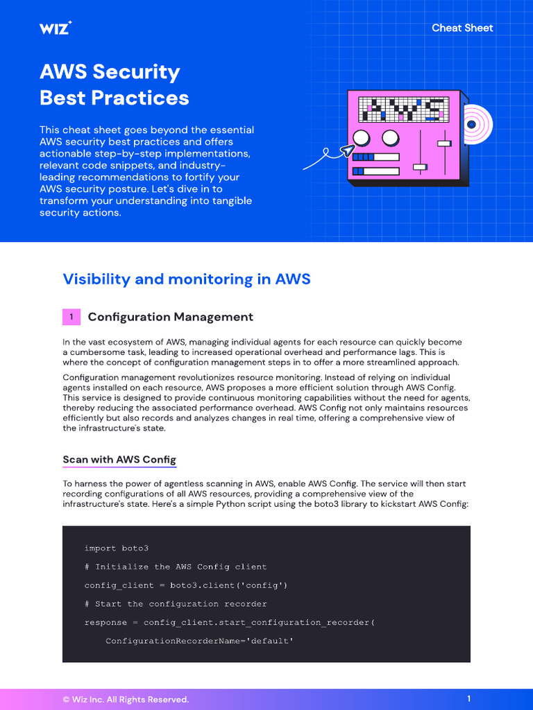 Aws Security Best Practices Cheat Sheet | PDF | Amazon Web Services ...