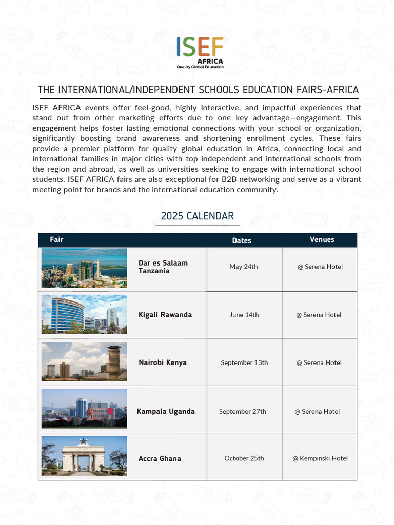 ISEF Africa 2026 Event Schedule | PDF