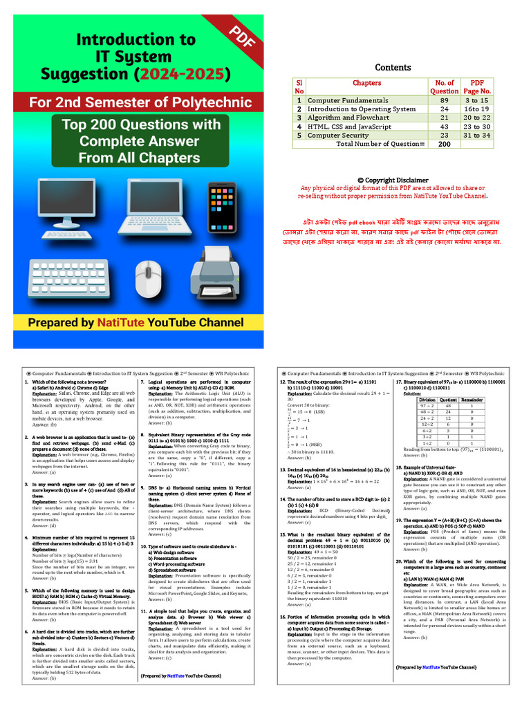 Introduction To IT System Suggestion by NatiTute | PDF | Read Only Memory | Computer Data Storage