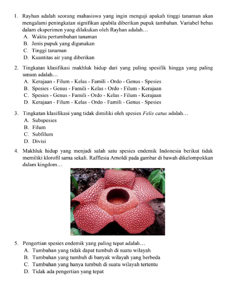 Hari Ke-2 (Selasa, 10 Juni 2025) IPA Biologi | PDF