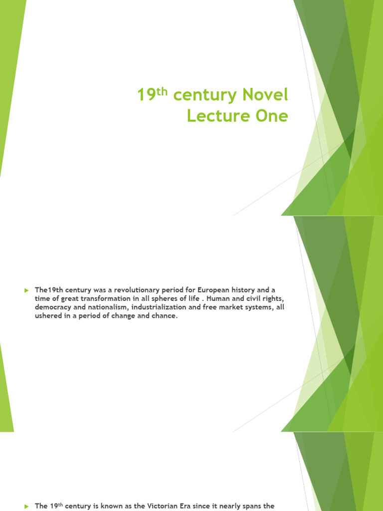 Online Lecture 1-19th Century Novel | PDF | Romanticism | Liberalism