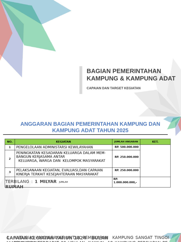 Capaian Dan Target Pemkam 86.update | PDF