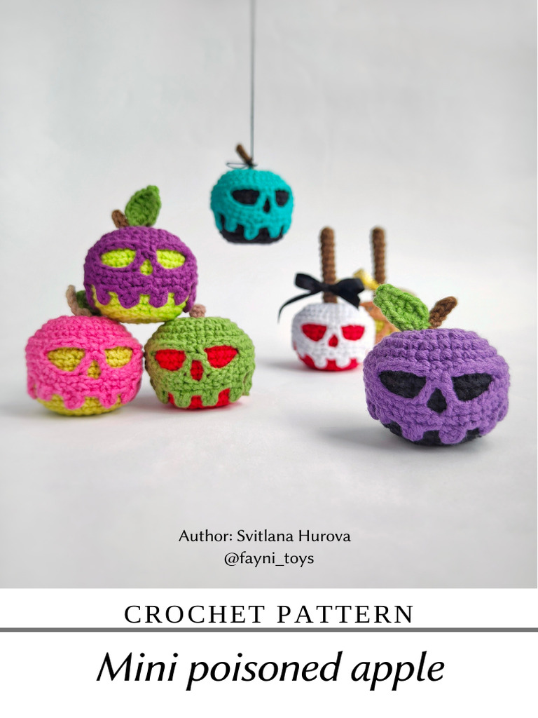 Free Mini Poison Apple Crochet Pattern | PDF | Crochet | Needlework