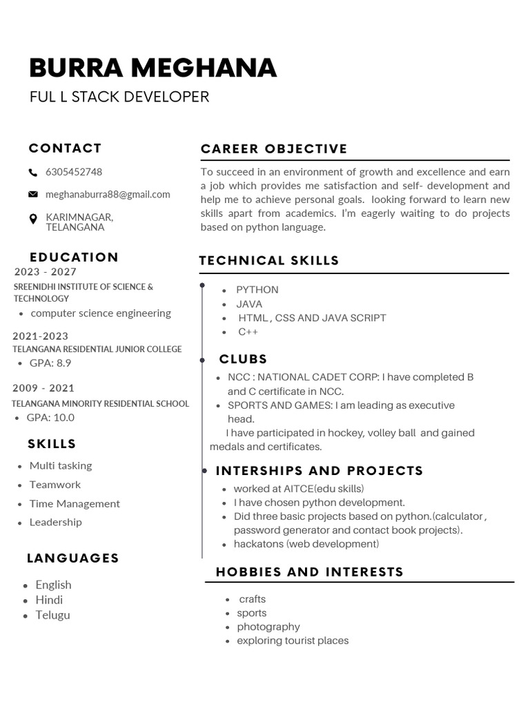Meghana Resume | PDF