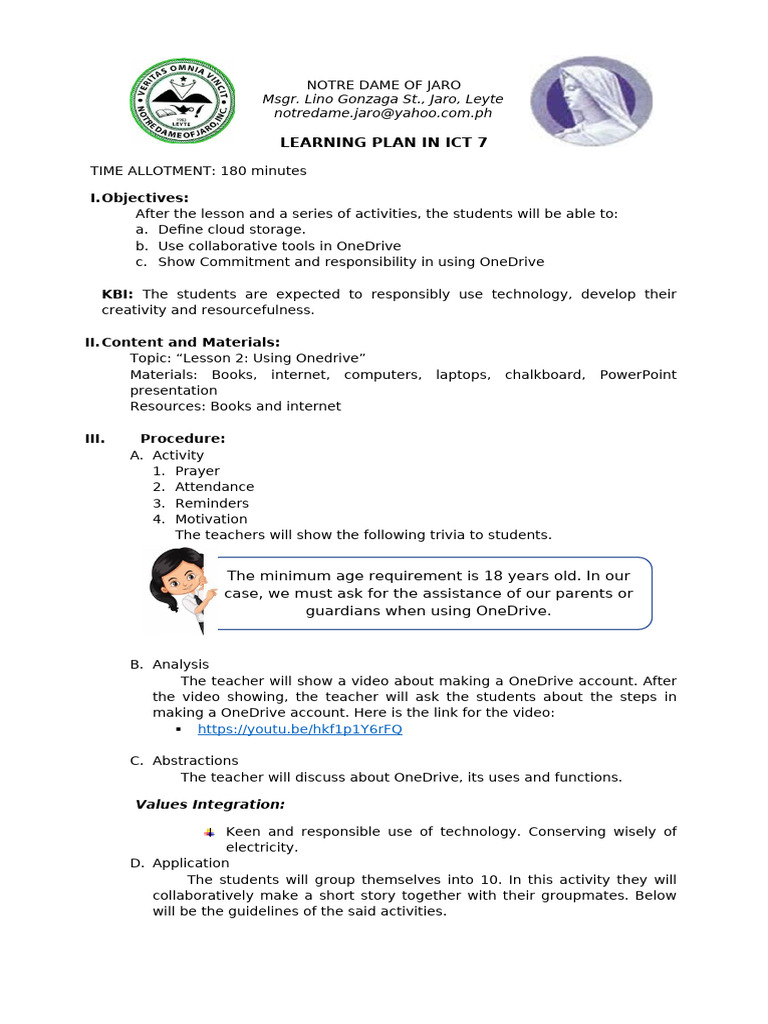 LP Grade 2nd Week Lesson ICT7 | PDF | Educational Technology | Computing