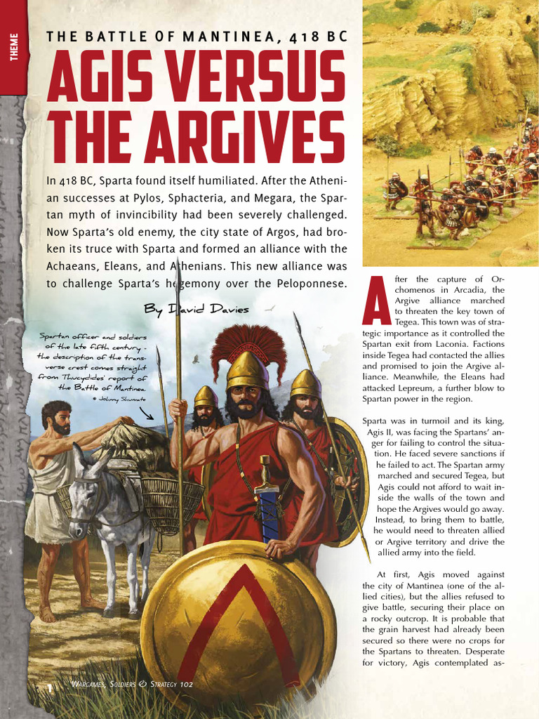 The Battle of Mantinea 418 BC Agis Versus The Argives | PDF | Ancient ...