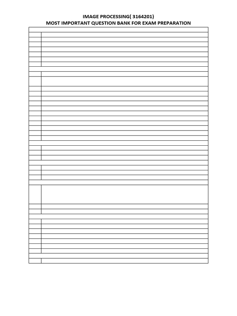 Image Processing Question Bank | PDF | Data Compression | Image Segmentation