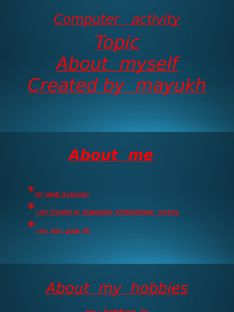 My Name Is Mayukh | PDF