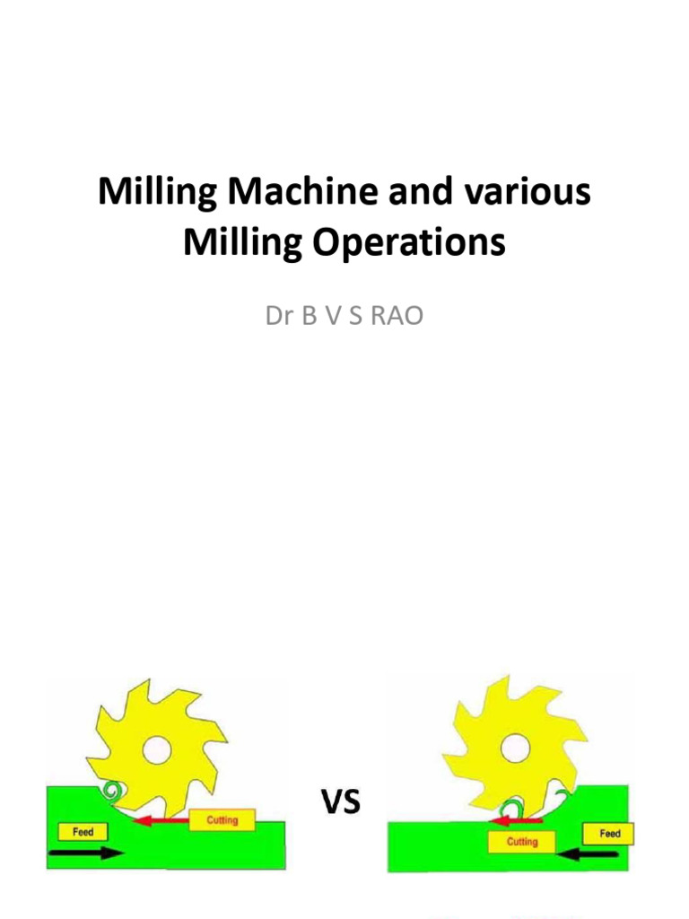 Milling Machine and Various Milling Operations | PDF | Machining | Wear