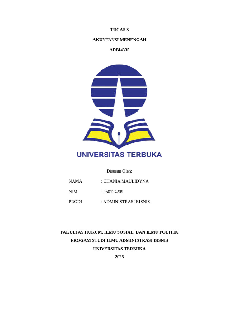 Tugas 3 Akuntansi Menengah | PDF