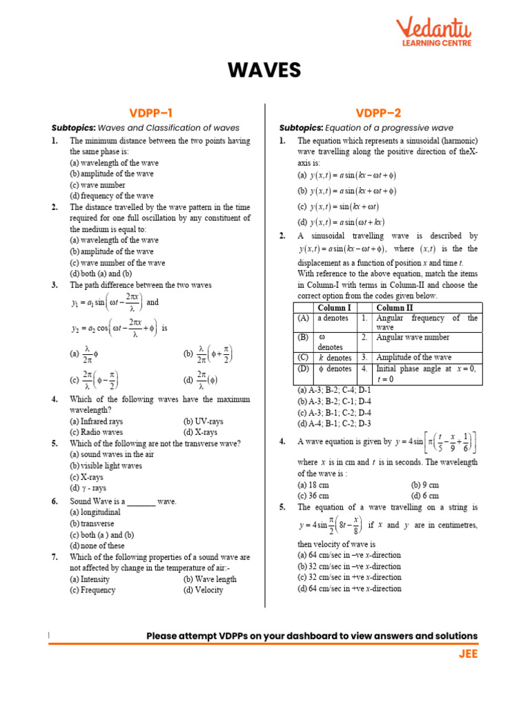 Waves and Wave Equations Quiz | PDF | Waves | Sound
