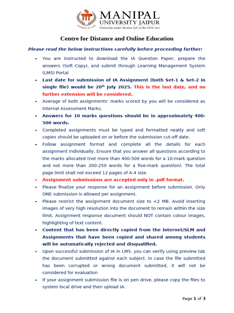 Assignment - Environmental Science - DCM2204 - BCom - Sem4 - Set 1 & 2 - March2025 | PDF