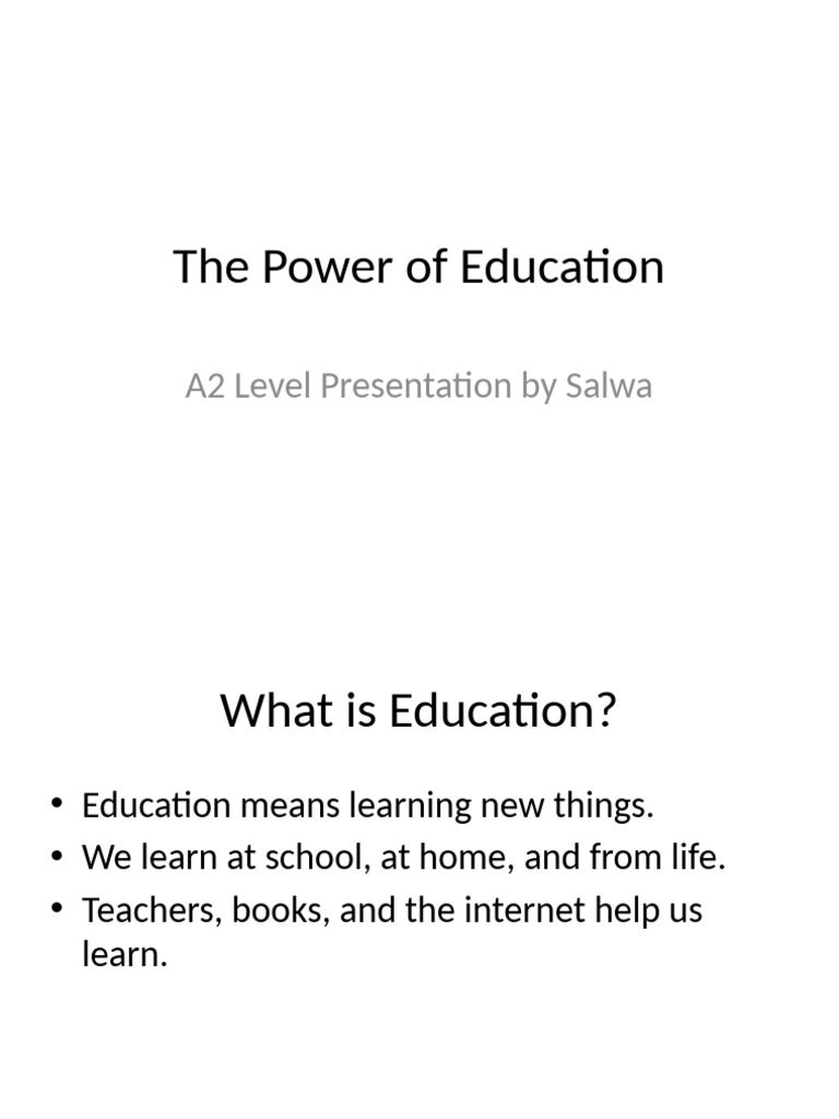 Full Education Presentation Salwa | PDF