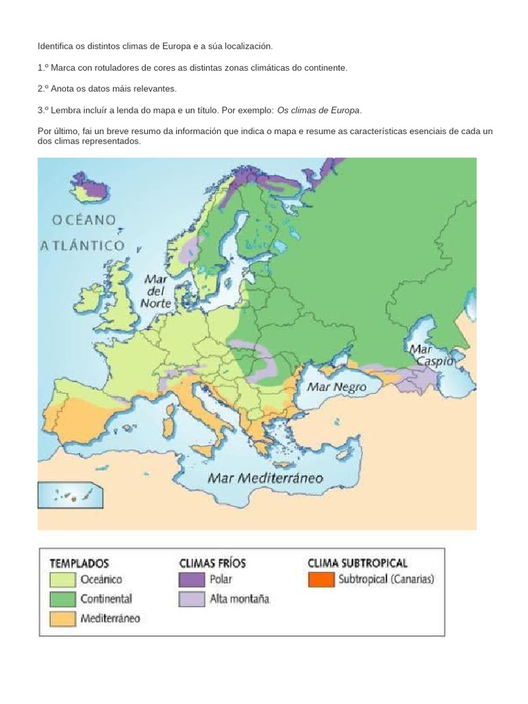 SOC1 Repaso Tema 3 Mapa Clima | PDF