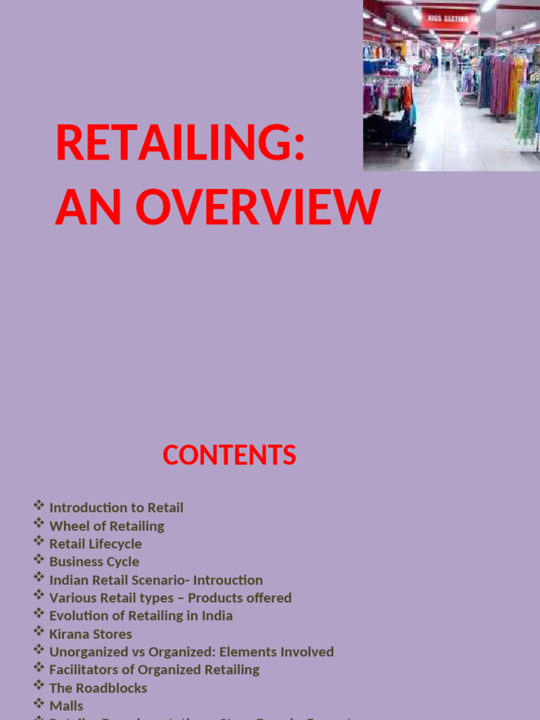 Indian Retail Overview | PDF | Retail | Economies