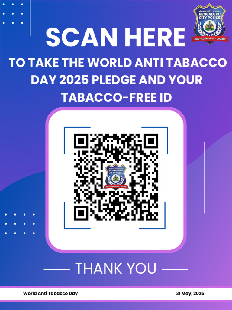 QR Code For Anti Tobacco Day 2025 | PDF