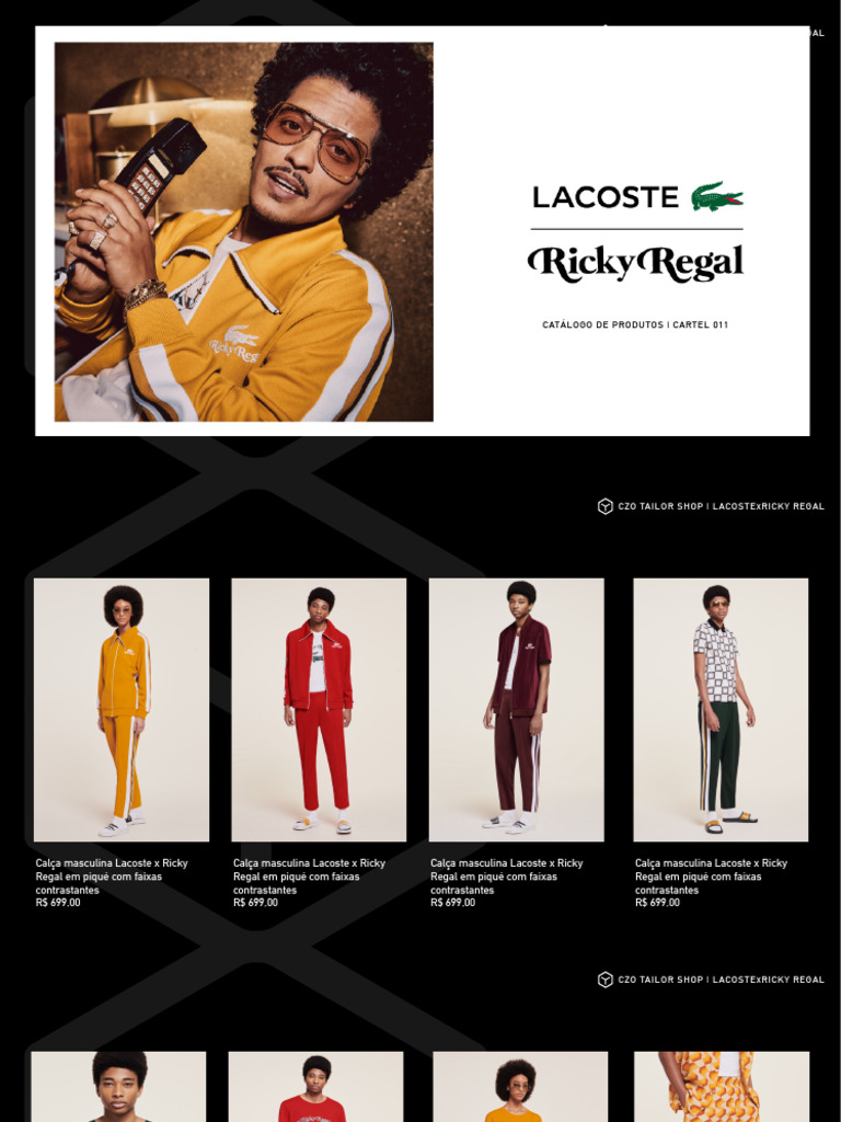 Moda Masculina Lacoste x Ricky Regal | PDF | Roupas | Moda