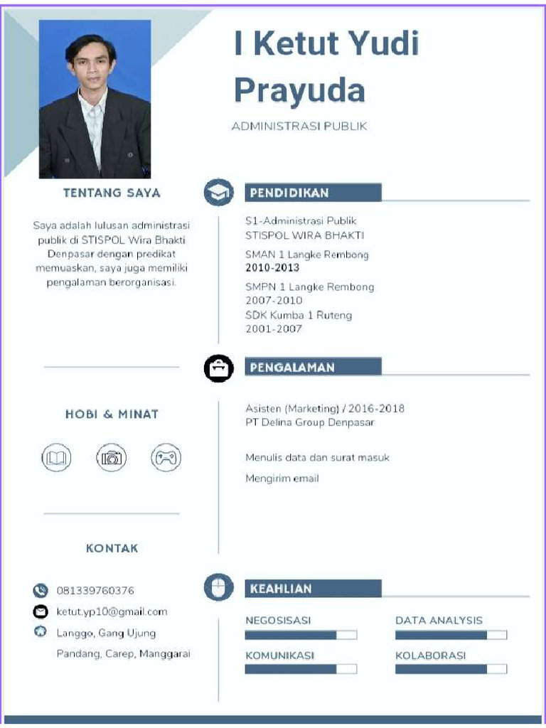 I Ketut Yudi Prayuda CV | PDF