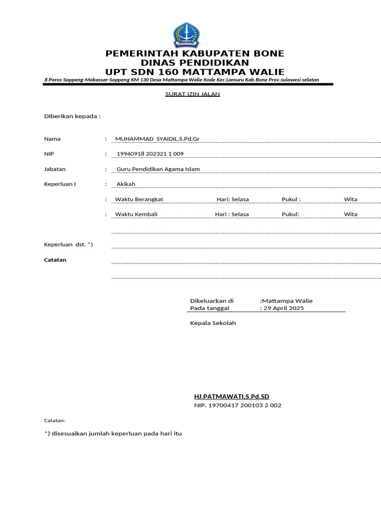 Surat Izin ASN | PDF