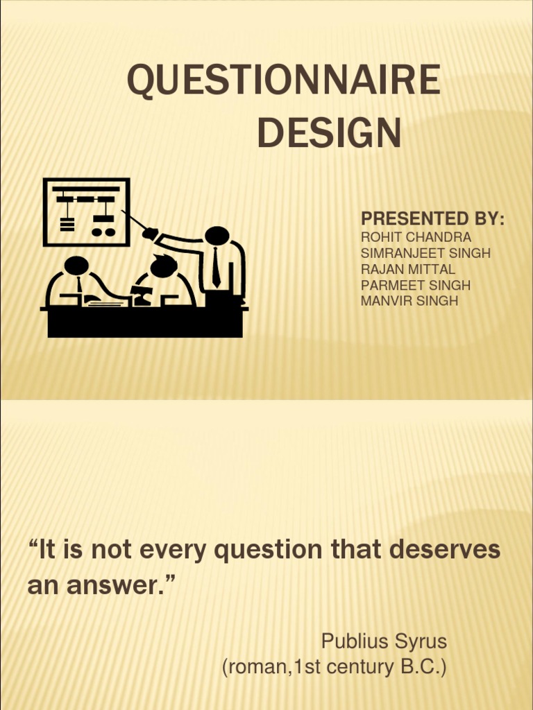 Questionnaire Design Best Practices | PDF | Survey Methodology ...