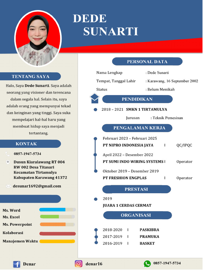 CV - Dede Sunarti 2025 Salinan Salinan-1 | PDF