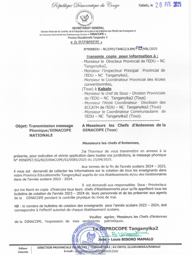 Cotation Des Enseignants 2025 | PDF