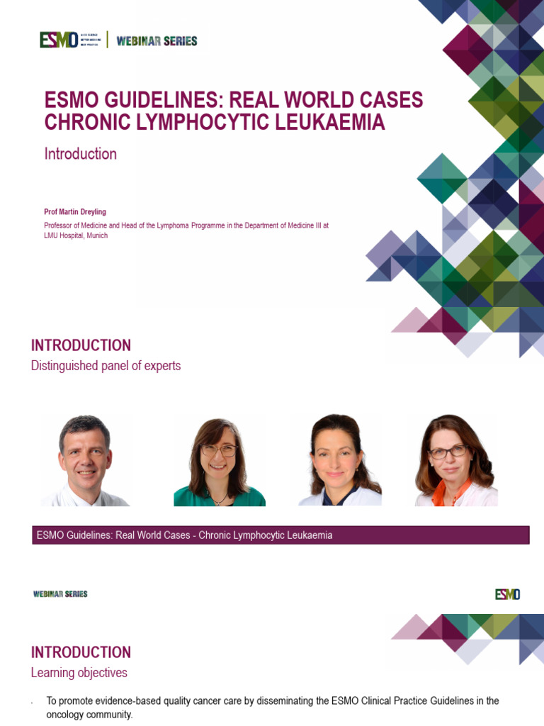 ESMO Guidelines Webinar Chronic Lymphocytic Leukaemia FullDeck | PDF ...