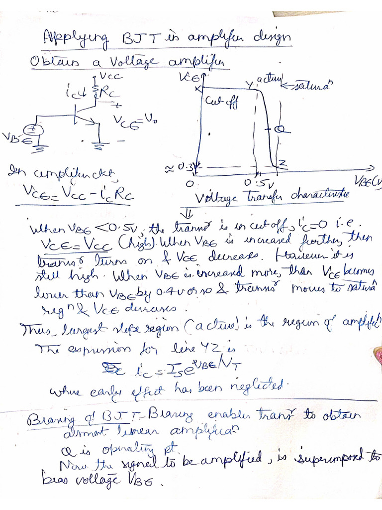 Unit 1.2 BJT Amplifiers | PDF