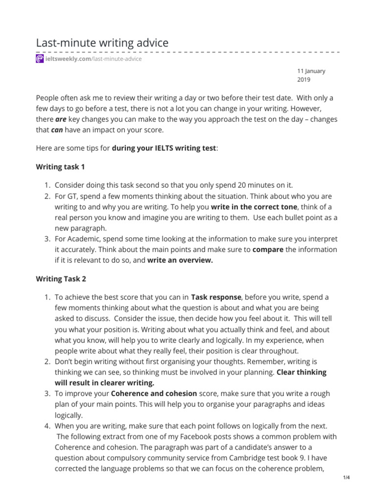 Last-Minute Writing Advice | PDF | Human Communication | Cognitive Science
