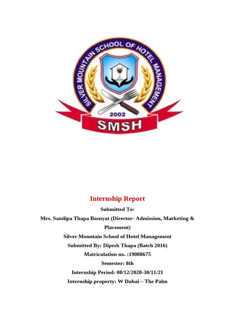 Dipesh Thapa Intern Report 2022 | PDF | Internship | Job Hunting