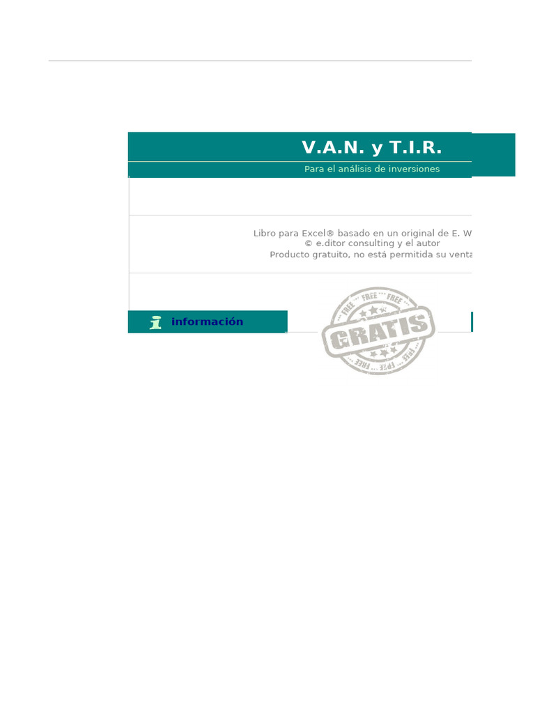 PE074Gv8VM VANTIR | PDF | Tasa interna de retorno | Flujo de efectivo